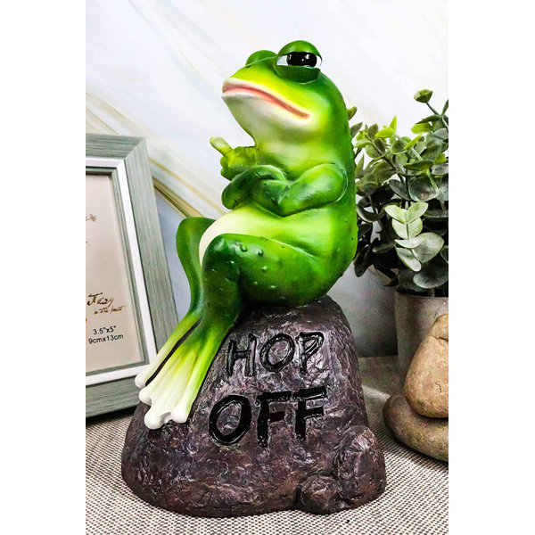 Trinx Rude Feisty Toad Frog Flipping The Bird Finger On Landscape Rock ...