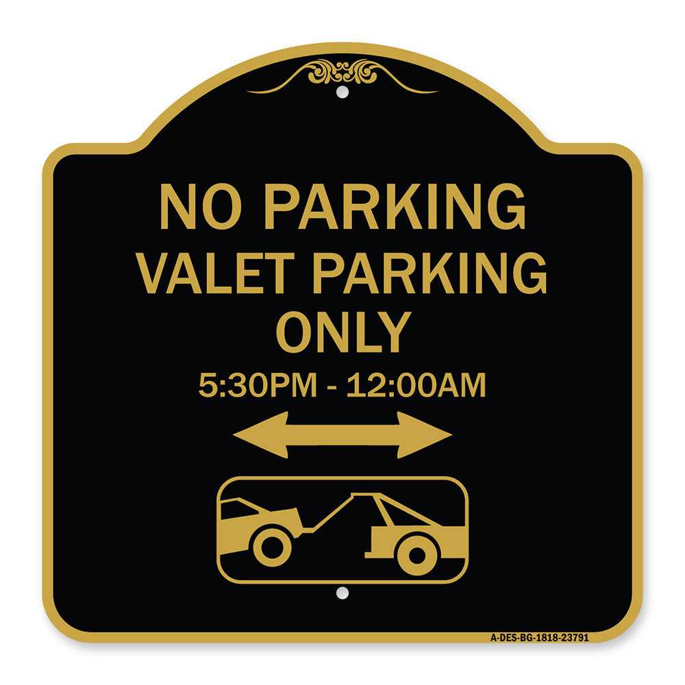 Signmission Designer Series Sign - No Parking - Valet Parking Only 5 ...