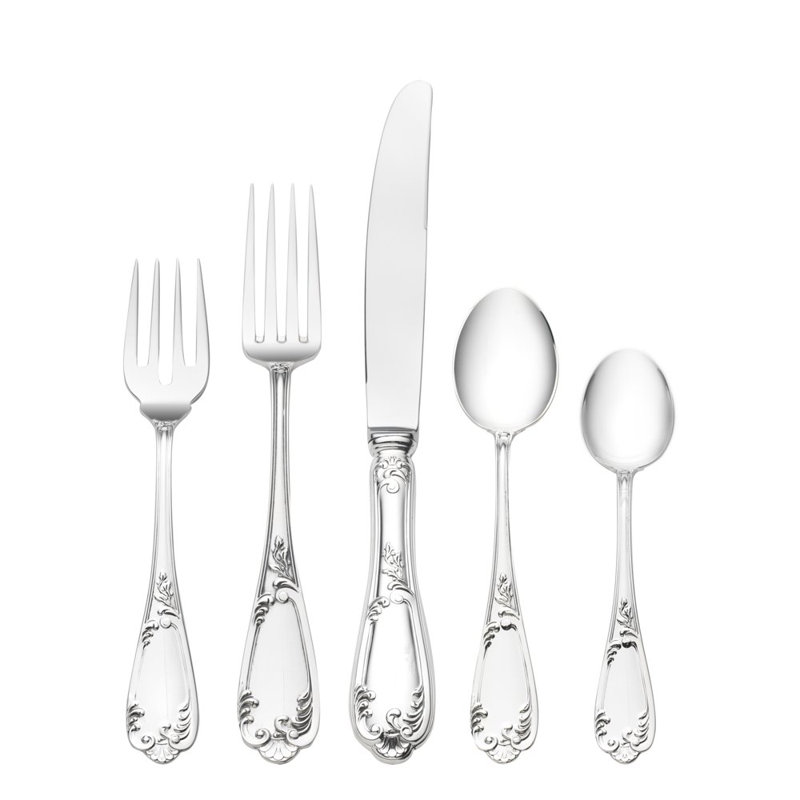 Wallace Venezia 5 Piece Sterling Silver Flatware Set, Service for 1 ...