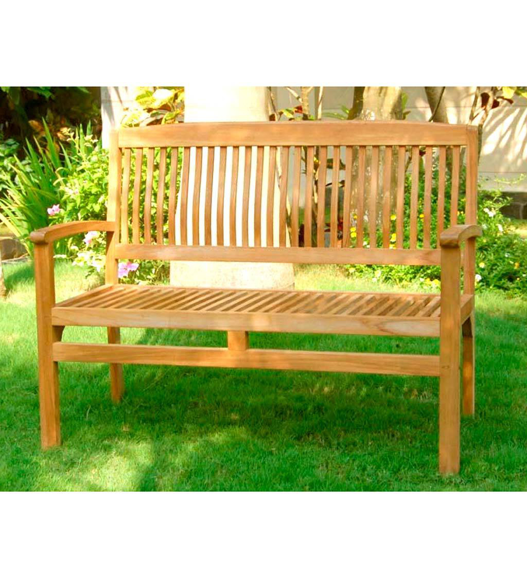 Plow & Hearth Teak Garden Bench | Wayfair