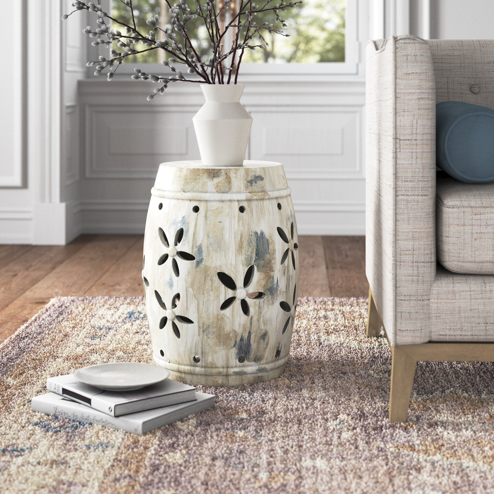 Kelly Clarkson Home Vera 19'' Tall Concrete Garden Stool & Reviews ...