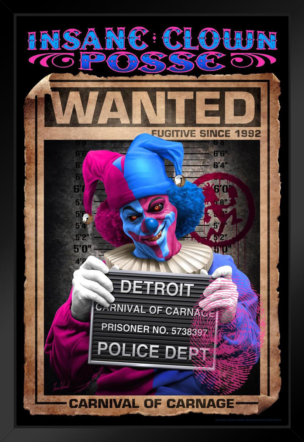 Trinx Wanted Sign Carnival Of Carnage Police Dept ICP Insane Clown ...