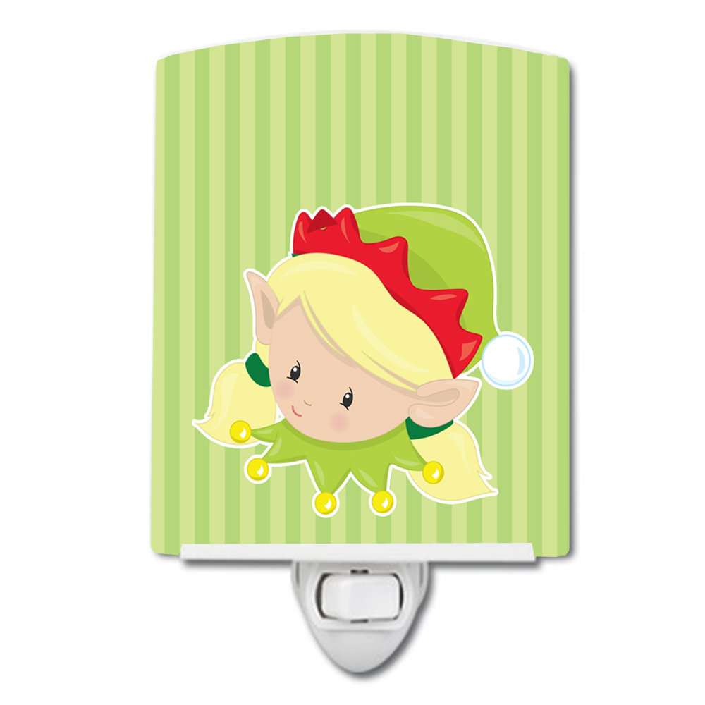 The Holiday Aisle® Silloth Blonde Girl Elf Susie Ceramic Night Light ...