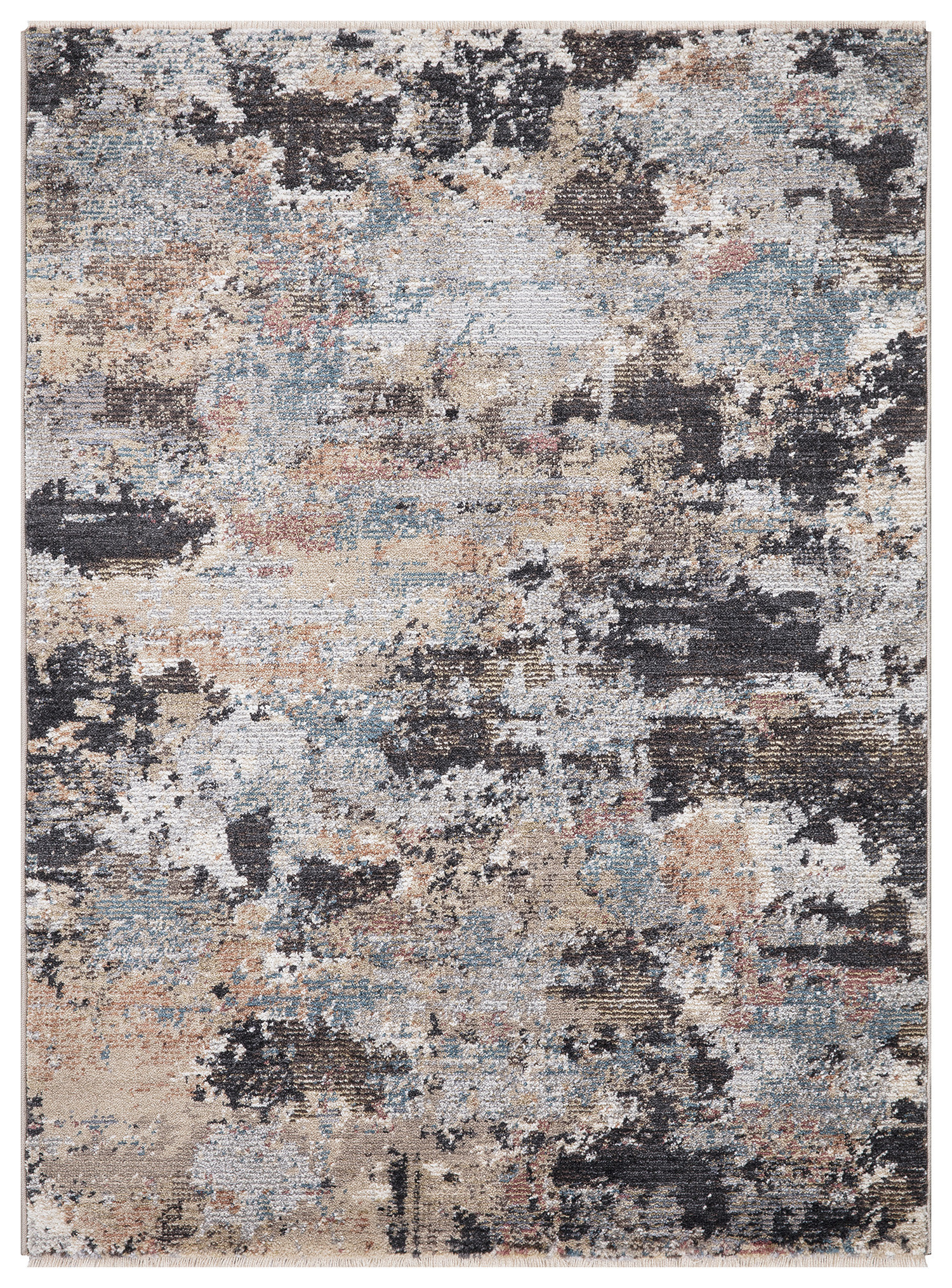 17 Stories Celeste Brown Abstract Rug | Wayfair