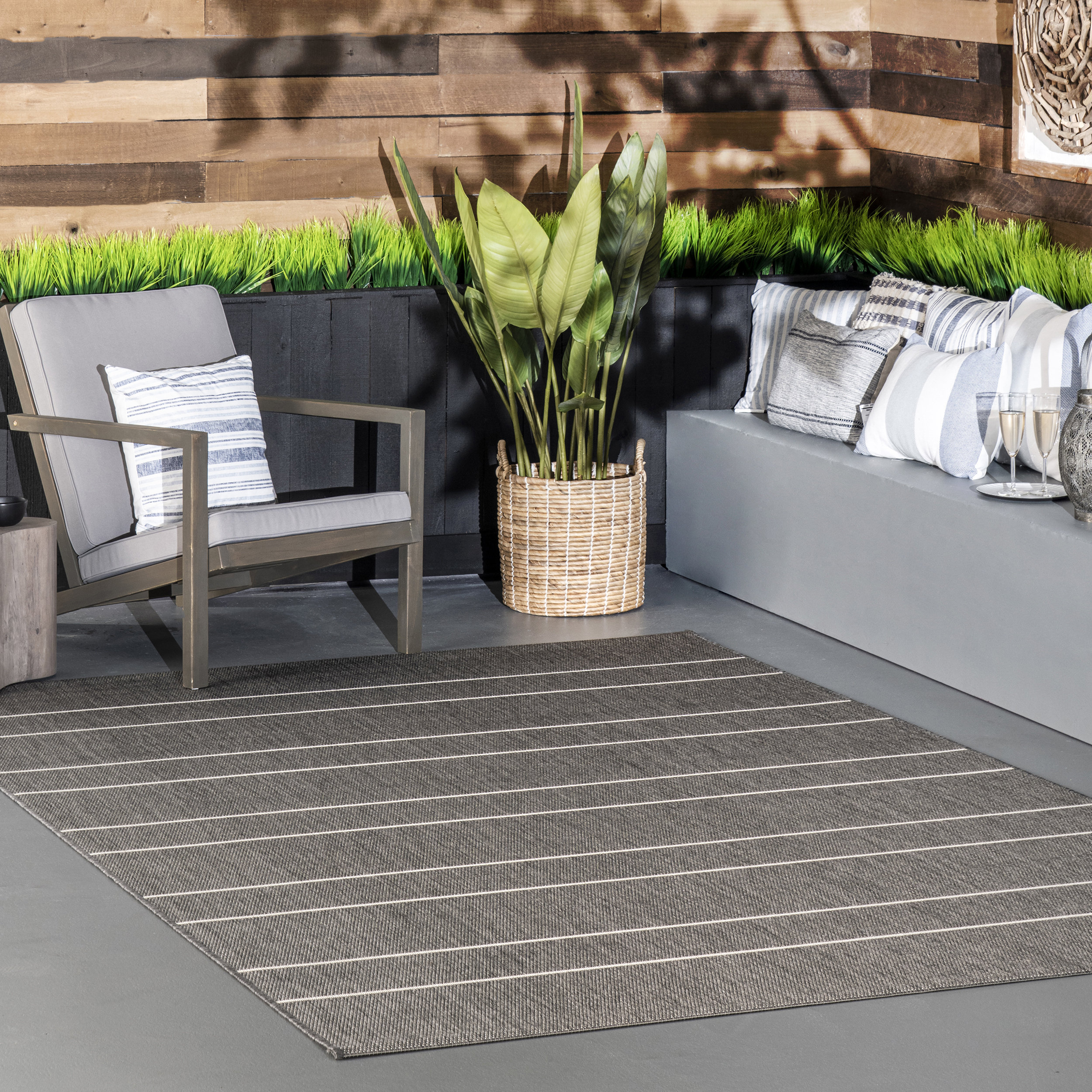 Union Rustic Reardon Gray Indoor/Outdoor Rug & Reviews | Wayfair