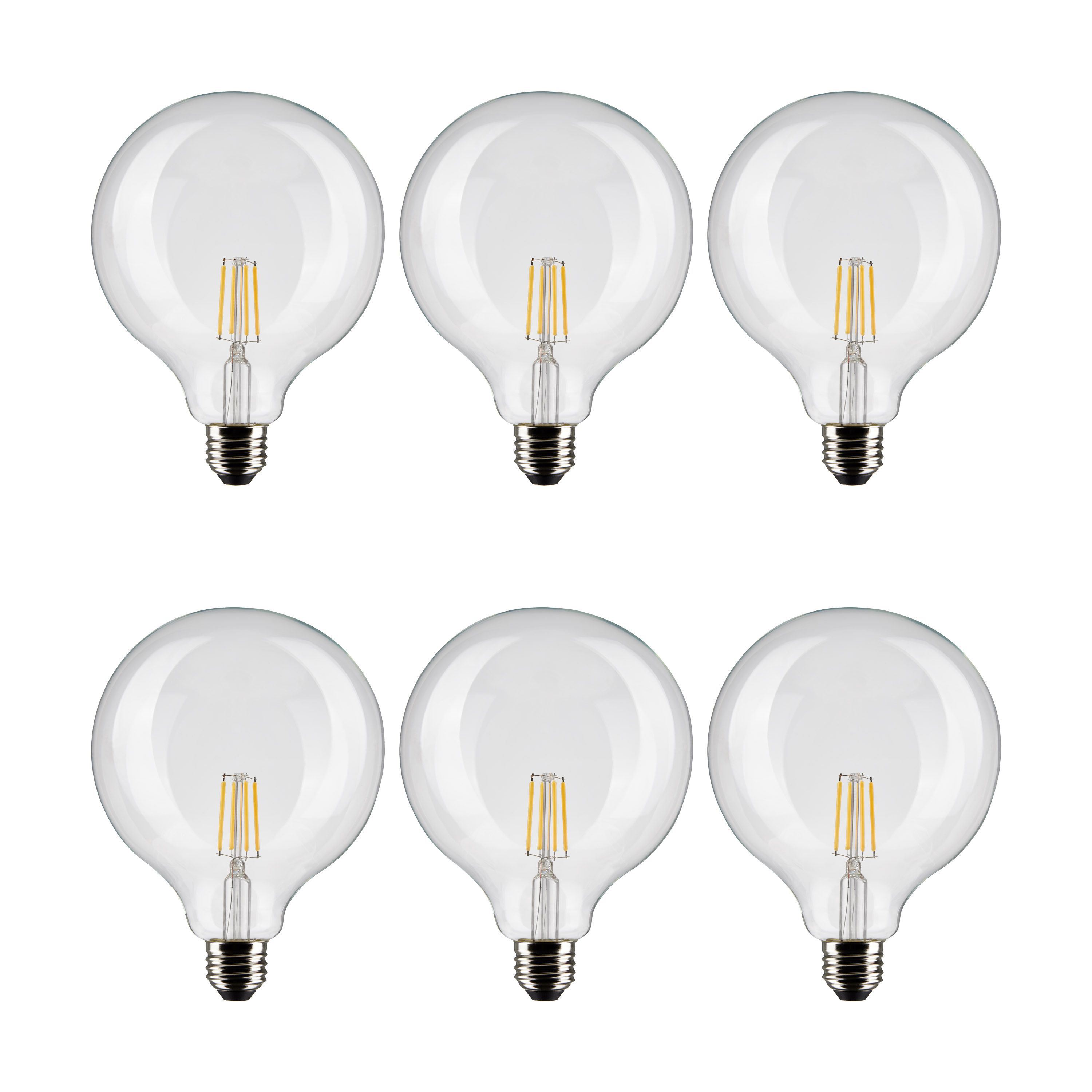 Satco 4 Watt (40 Watt Equivalent), G40 LED, Dimmable Light Bulb, E26 ...