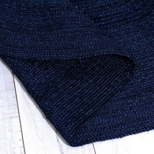 Latitude Run® Handmade Flatweave Jute/Sisal Navy Rug & Reviews | Wayfair