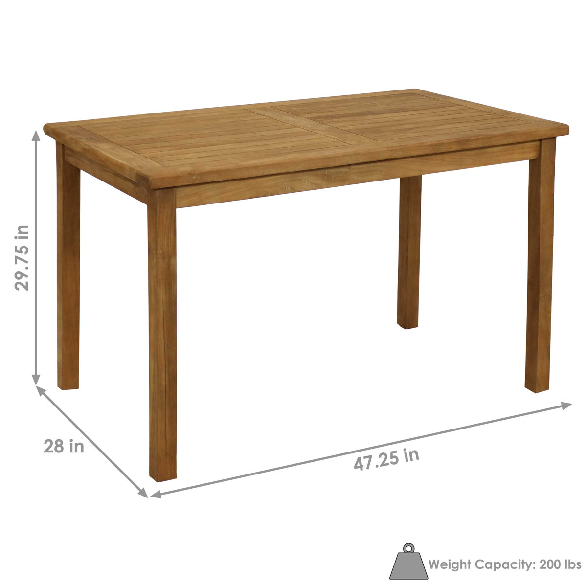Rosecliff Heights Helmick Teak Solid Wood Dining Table | Wayfair