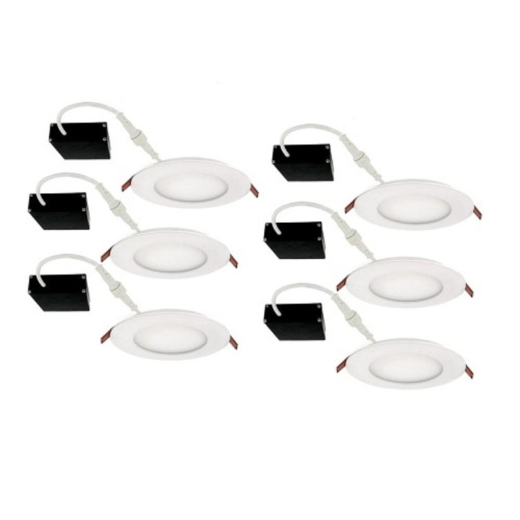 Strak Led 4-Inch White Slim Panel Downlight 10W 700 Lumens Dimmable Can ...