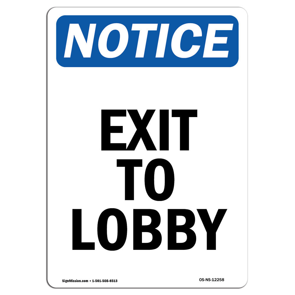 SignMission Notice - Exit To Lobby Sign | Wayfair