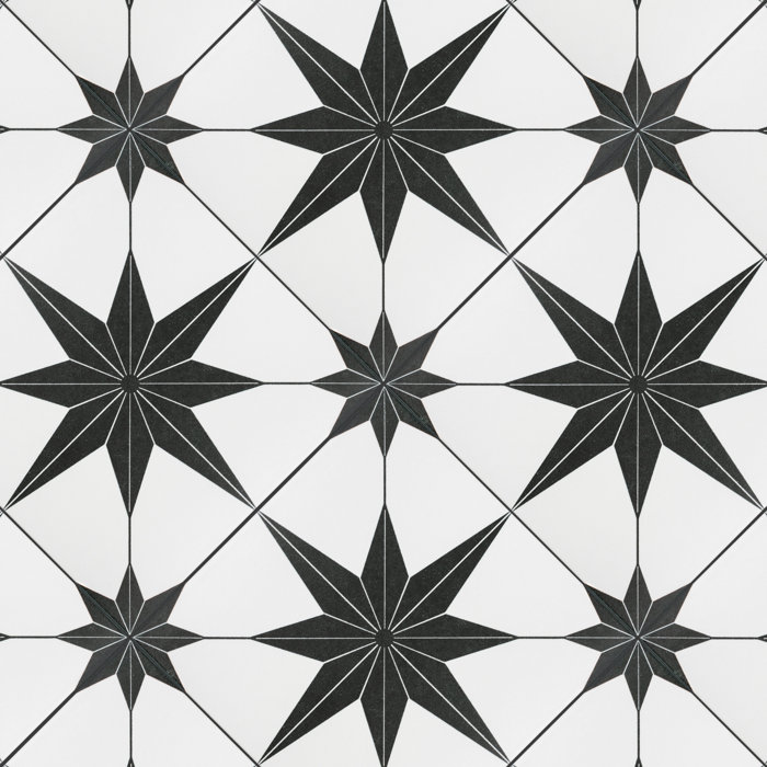 Merola Tile Stella 10" x 10" Porcelain Patterned Wall & Floor Tile ...