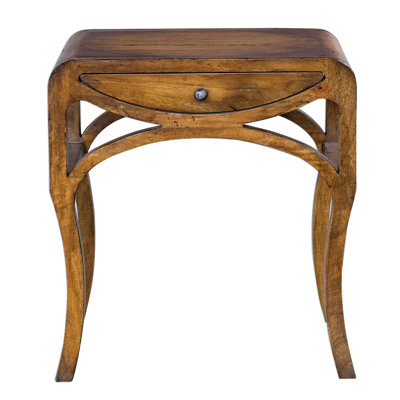 Loon Peak® Barragan Pecan End Table with Storage | Wayfair