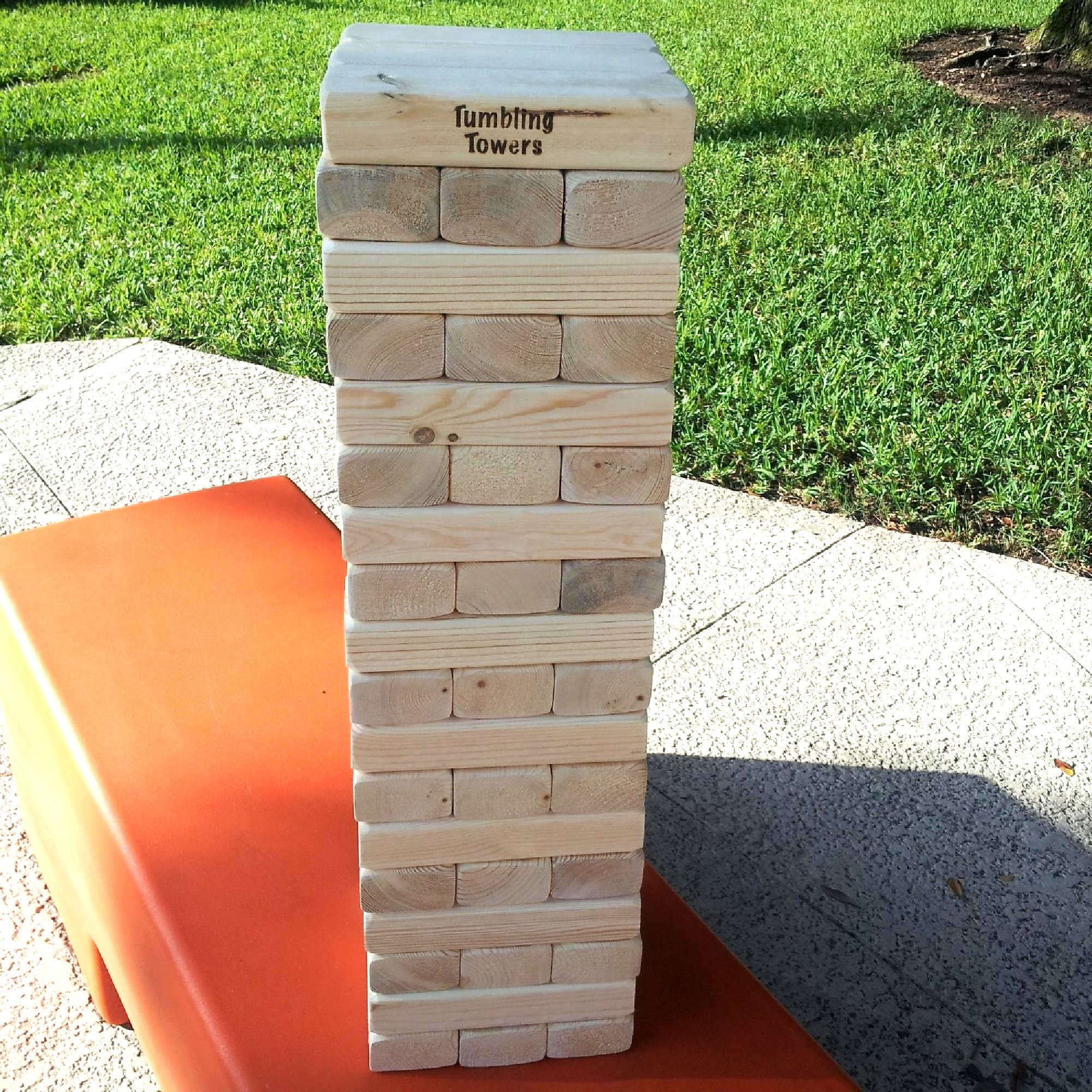 Tumbling Towers Jumbo Tumbling Tower Game, Wooden Tumbling Blocks 54 ...