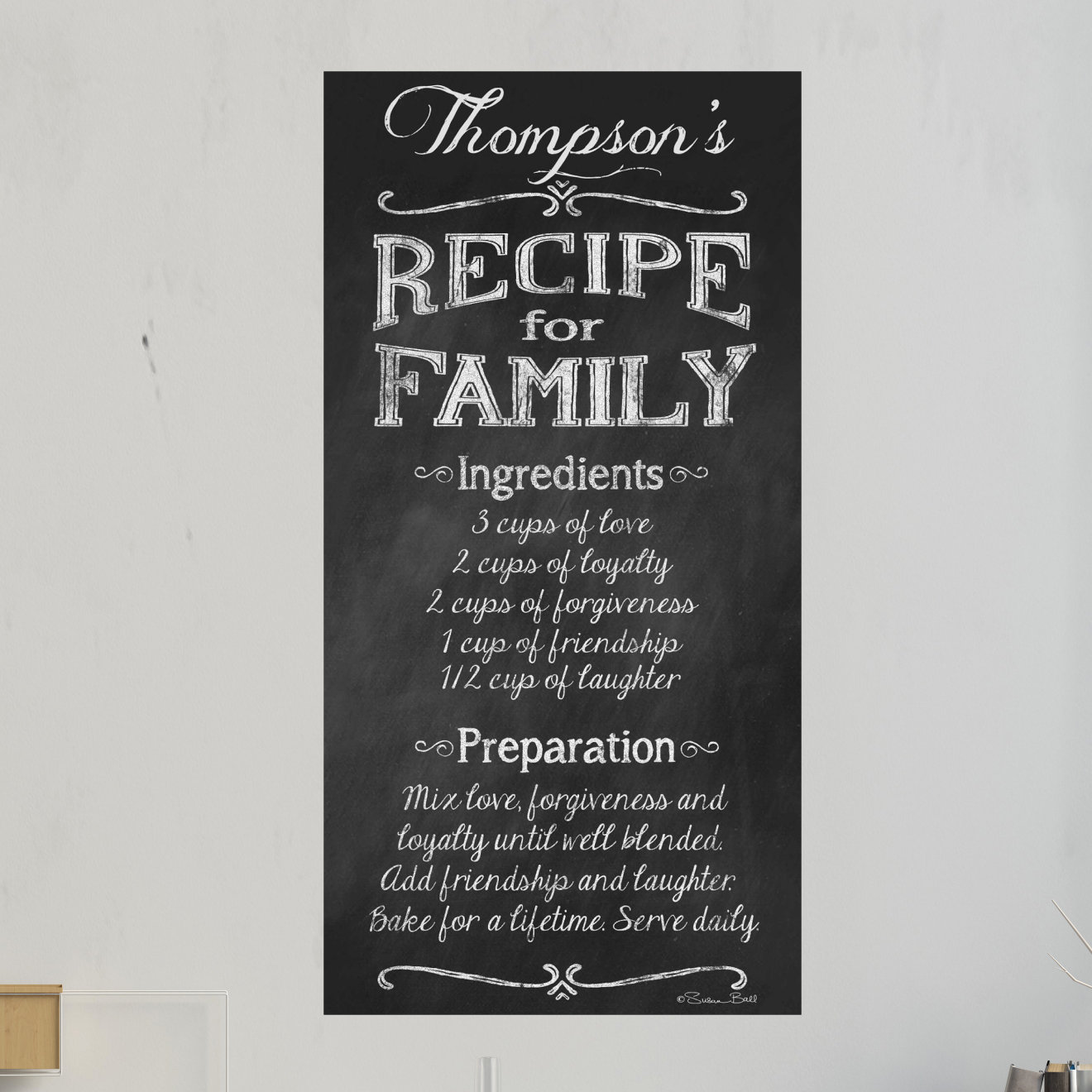 Winston Porter Recipe for Family Personalized Wall Decal | Wayfair