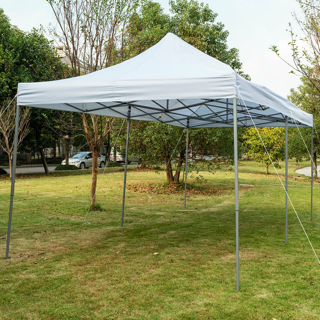 Costway Instant Pop Up Wedding Folding Canopy Tent with Carry Bag ...