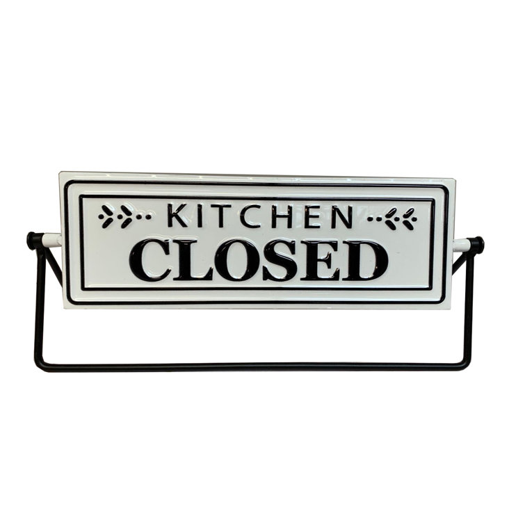 Gracie Oaks Lizeth Kitchen Open/Closed Rotating Table Top Sign ...