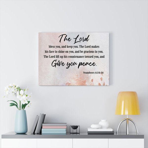 Trinx Give Your Peace Numbers 6:24-26 Scripture Christian Wall Art ...