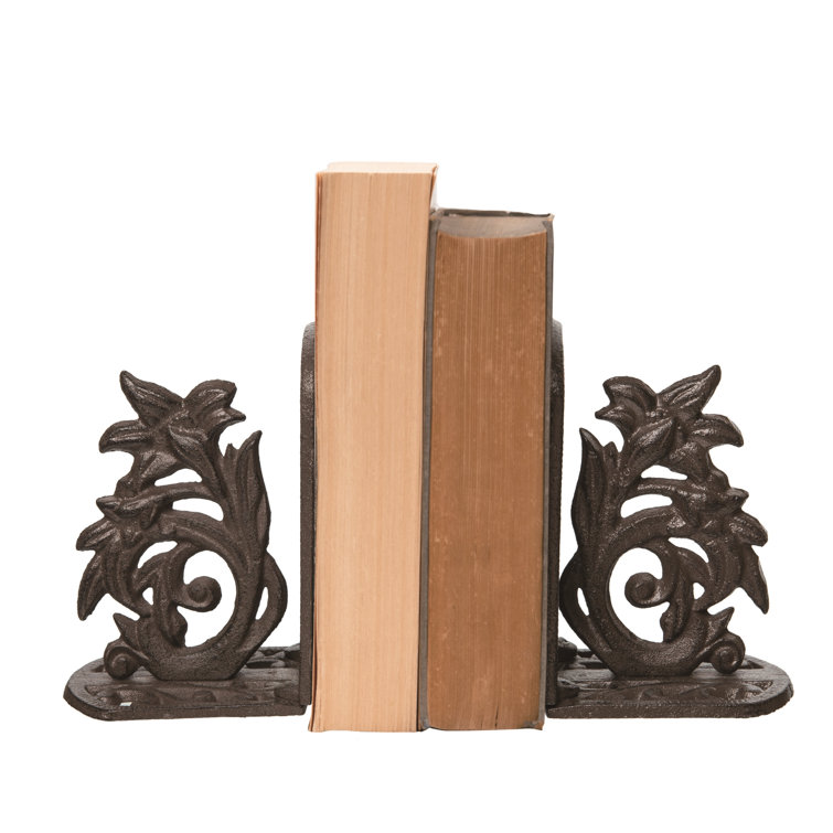 Astoria Grand Metal Everyday Flower Bookends | Wayfair