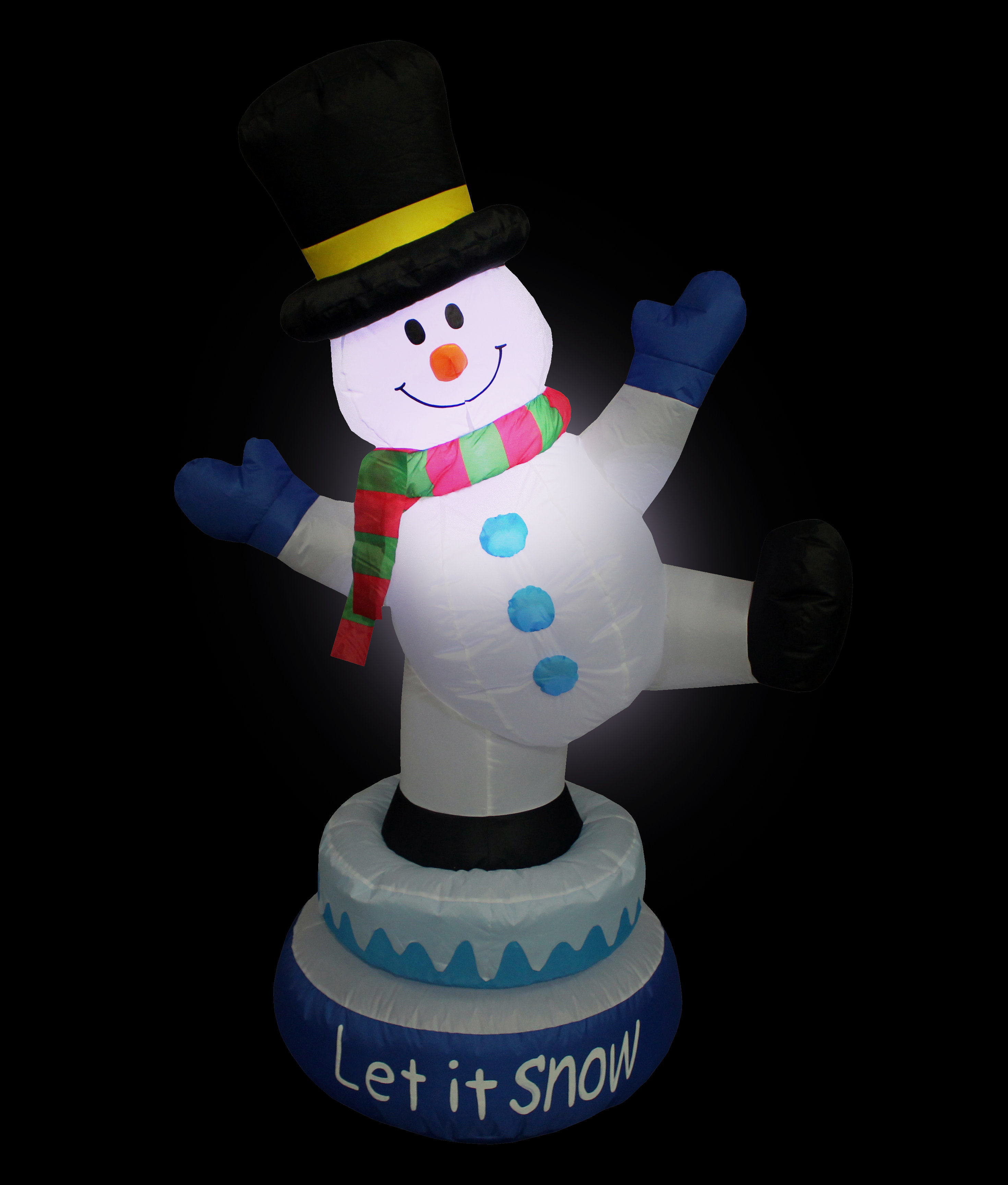 The Holiday Aisle® Christmas Animated Inflatable Snowman & Reviews ...