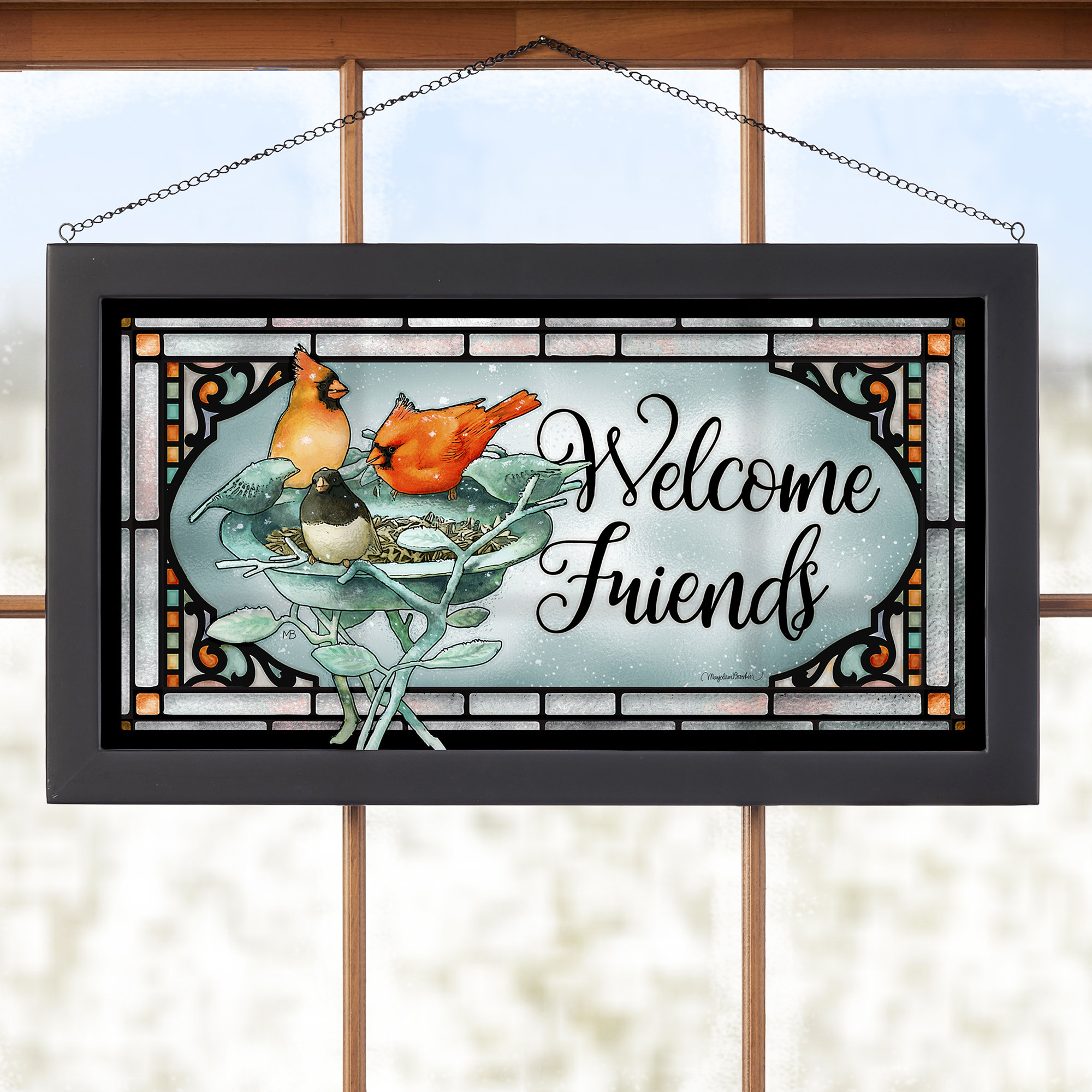 Canora Grey Welcome Friends Window Panel | Wayfair