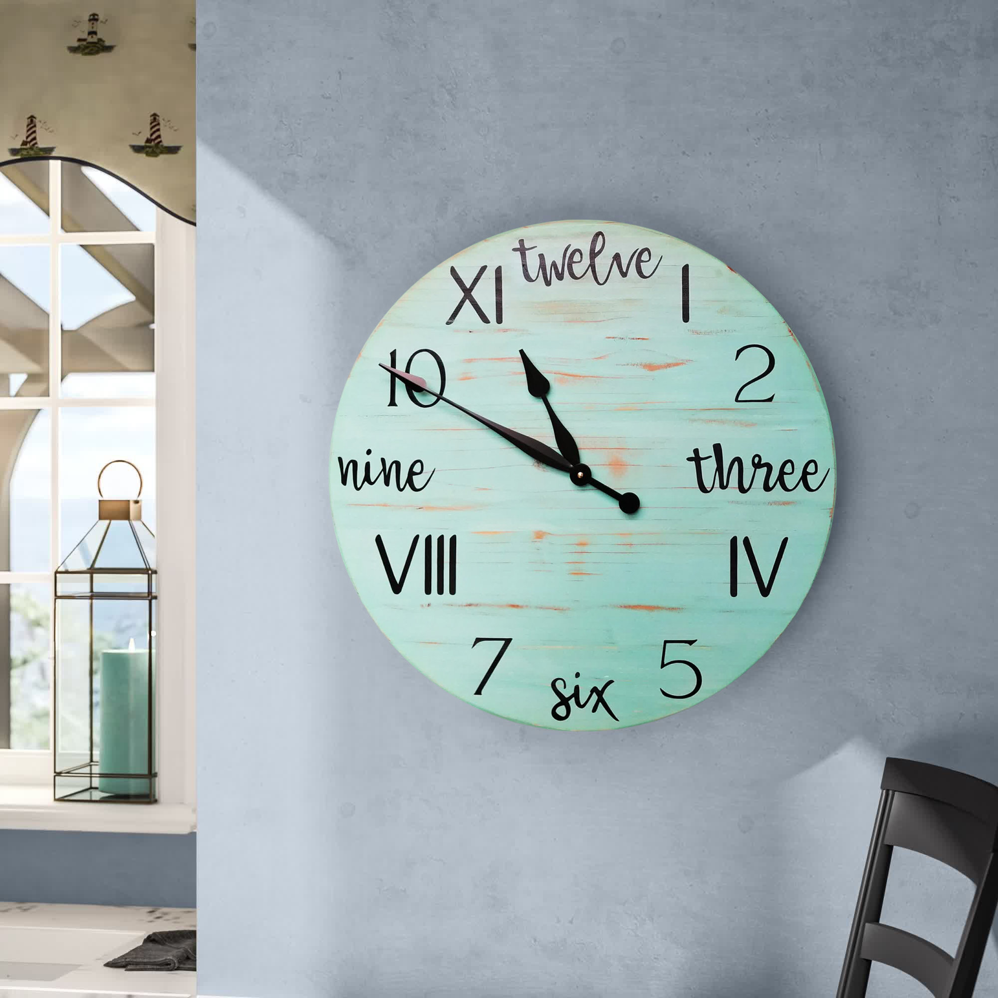 Beachcrest Home Bourget Solid Wood Wall Clock & Reviews | Wayfair