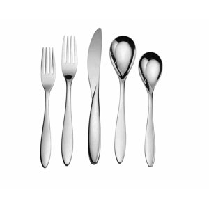 David Shaw Silverware Bella 20 Piece 18/10 Stainless Steel Flatware Set ...