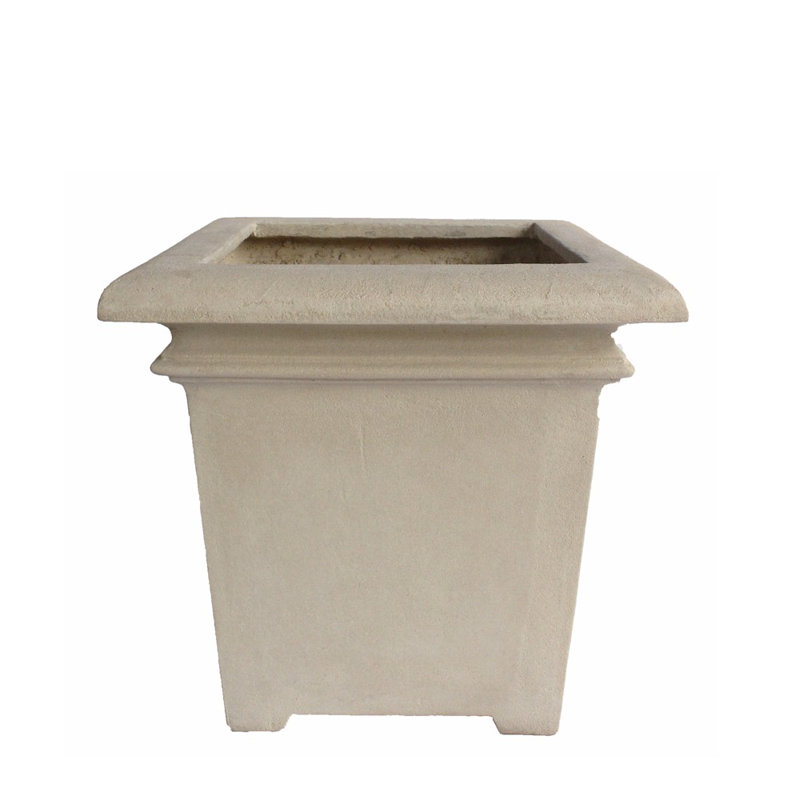 Canora Grey Amery Square Limestone Planter Box | Wayfair