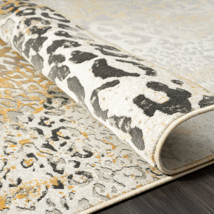 N Natori Performance Gold/Gray Rug | Wayfair