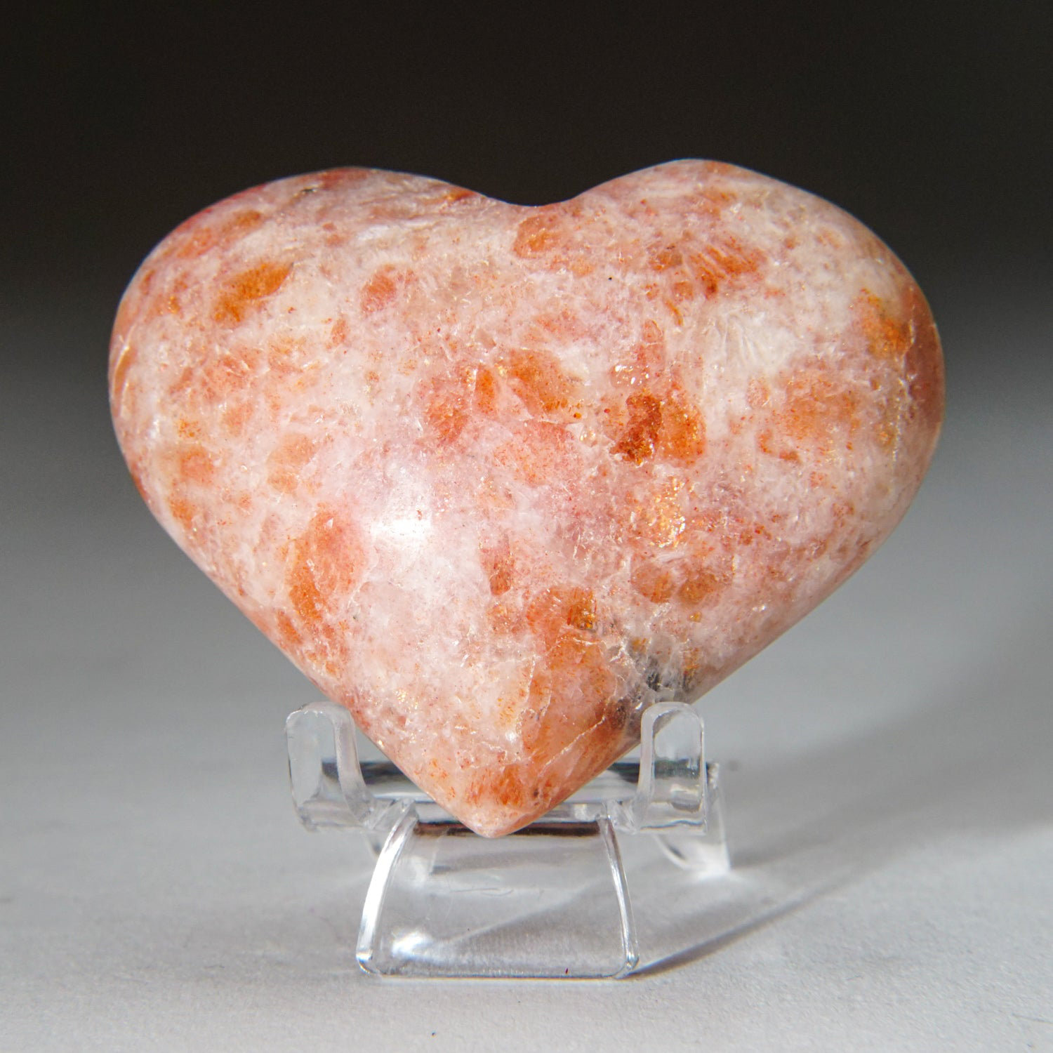 Astro Gallery of Gems Genuine Polished Sunstone Heart (100 Grams) | Wayfair