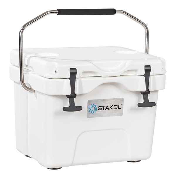 Costway 24 Quart Cooler Portable Ice Chest Leak-proof 24 Cans Ice ...