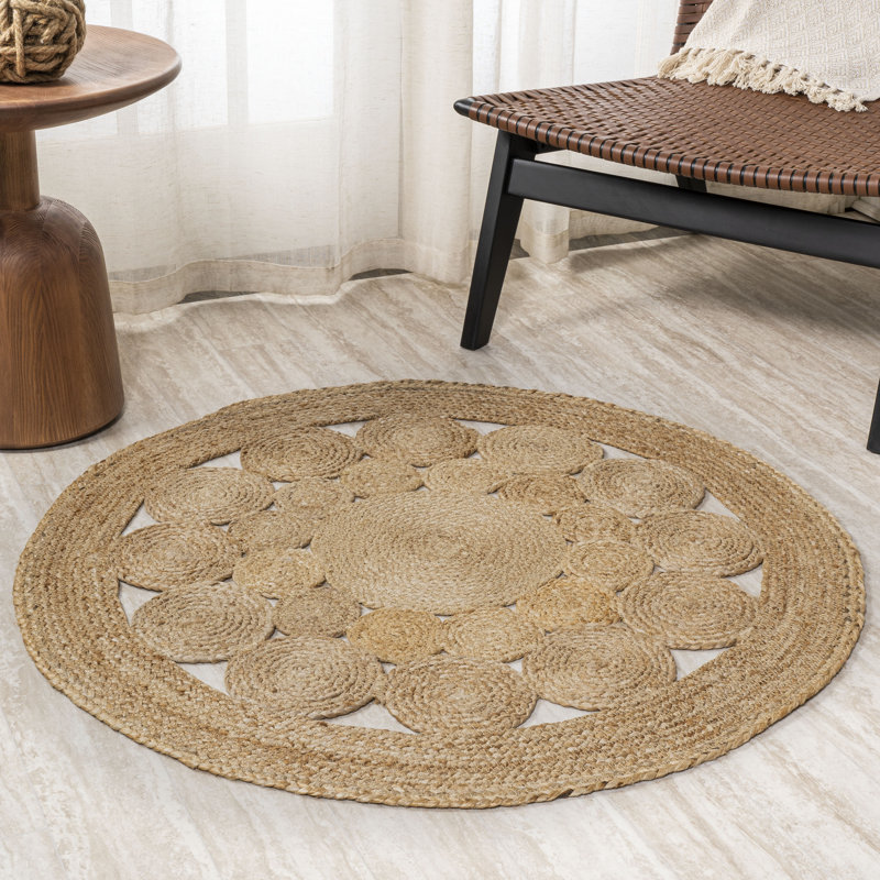 Dakota Fields Round Brown Area Rug | Wayfair.ca