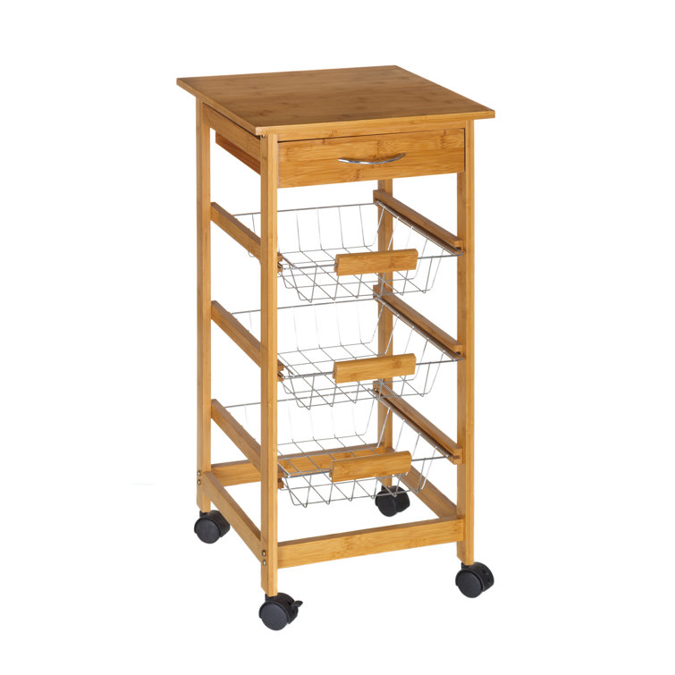 Brambly Cottage Marilee 37Cm Solid Wood Kitchen Trolley | Wayfair.co.uk