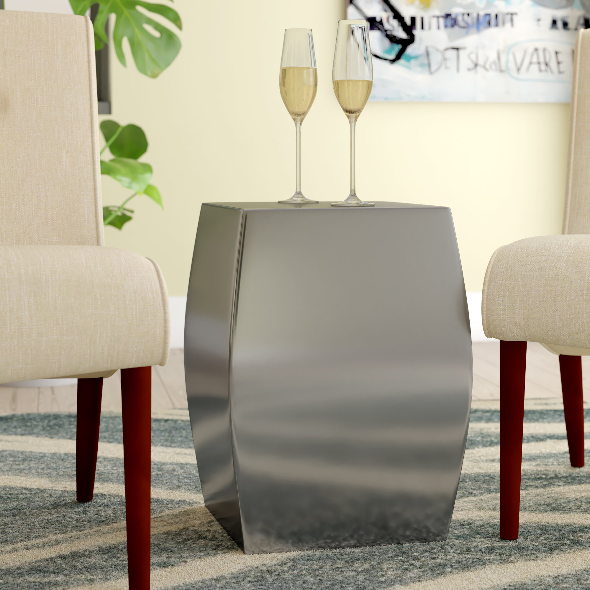 Wrought Studio Astera 19'' Tall Block End Table & Reviews | Wayfair