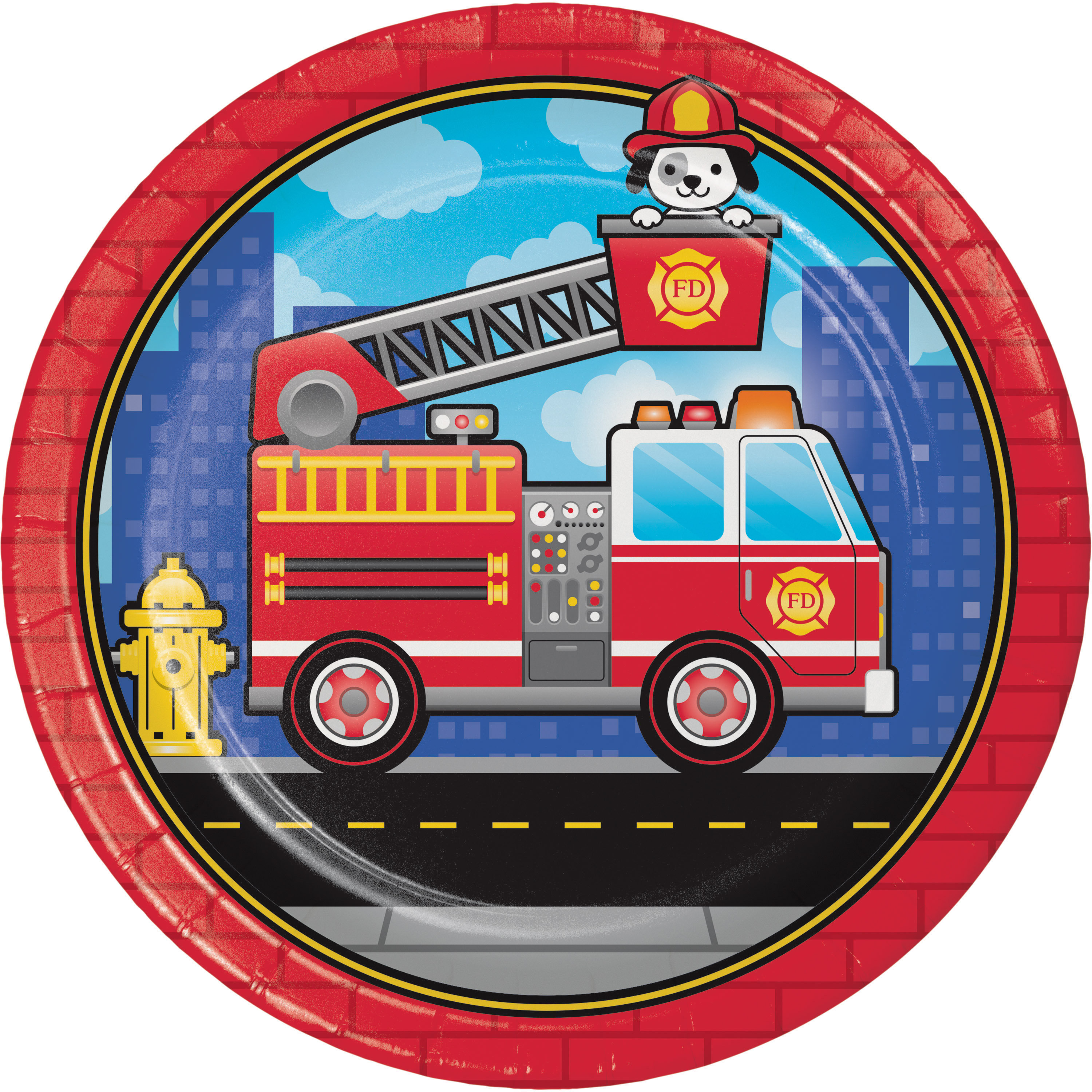 Creative Converting Fire Truck Paper Plate | Wayfair