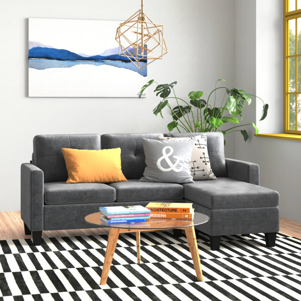 Zipcode Design™ Almeta 3 - Piece Upholstered Sectional & Reviews | Wayfair