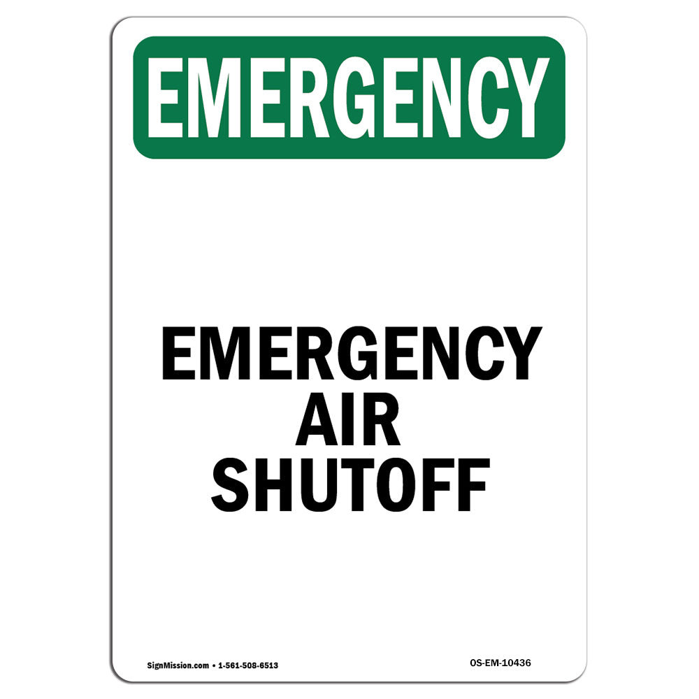SignMission Air Shutoff Emergency Sign | Wayfair