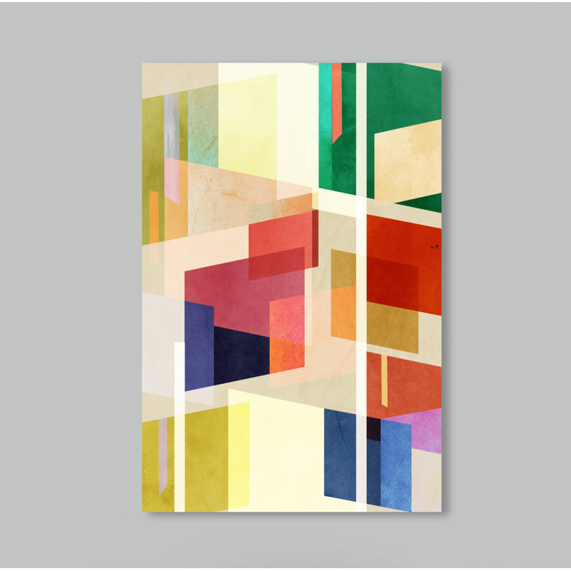 George Oliver Abstract Midcentury Square Geometric - Graphic Art ...