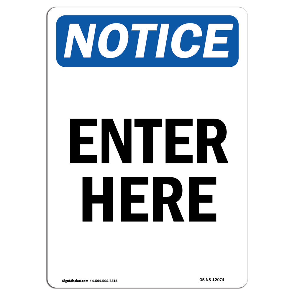 SignMission Enter Here Sign | Wayfair
