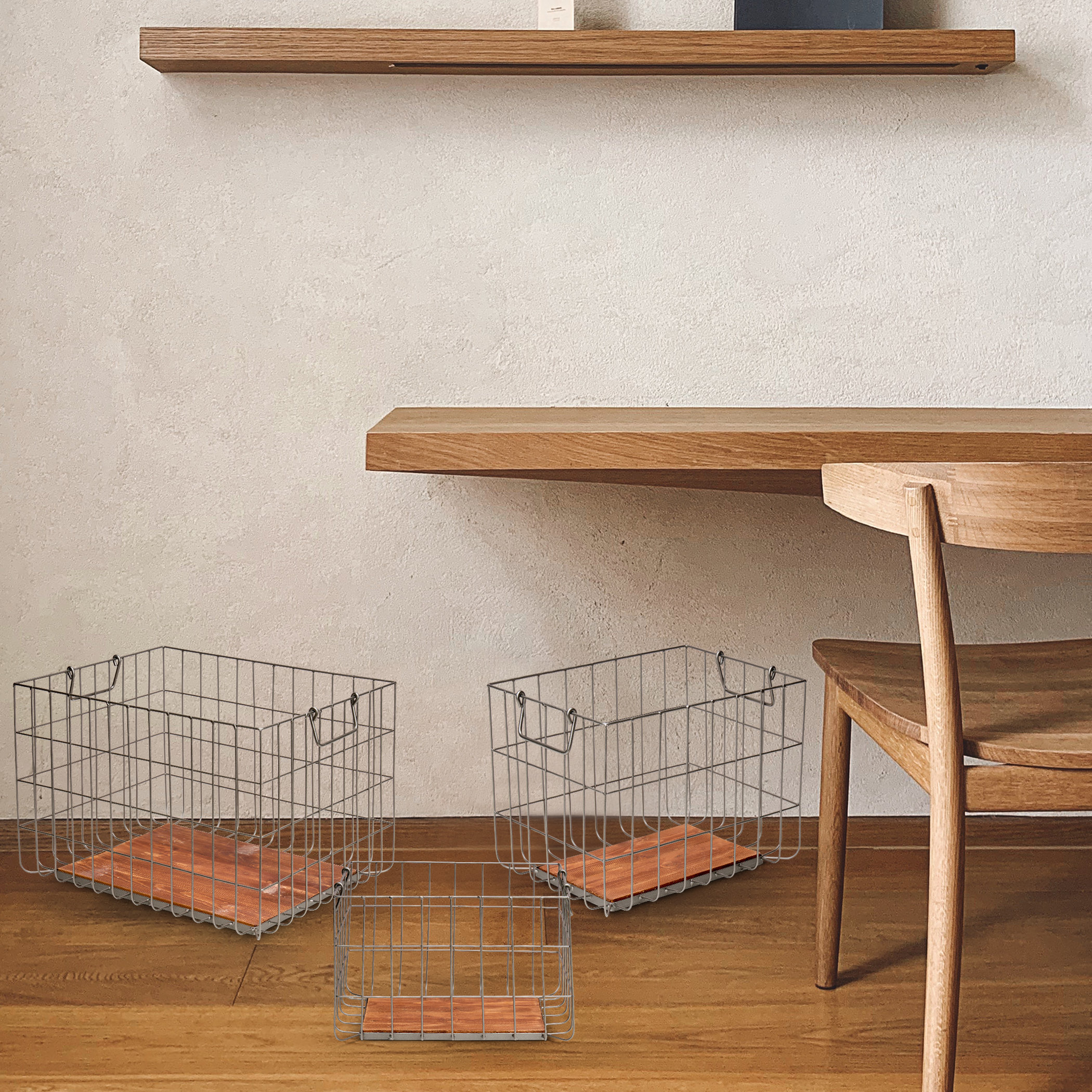 Baum 3 Piece Wire Basket Set | Wayfair