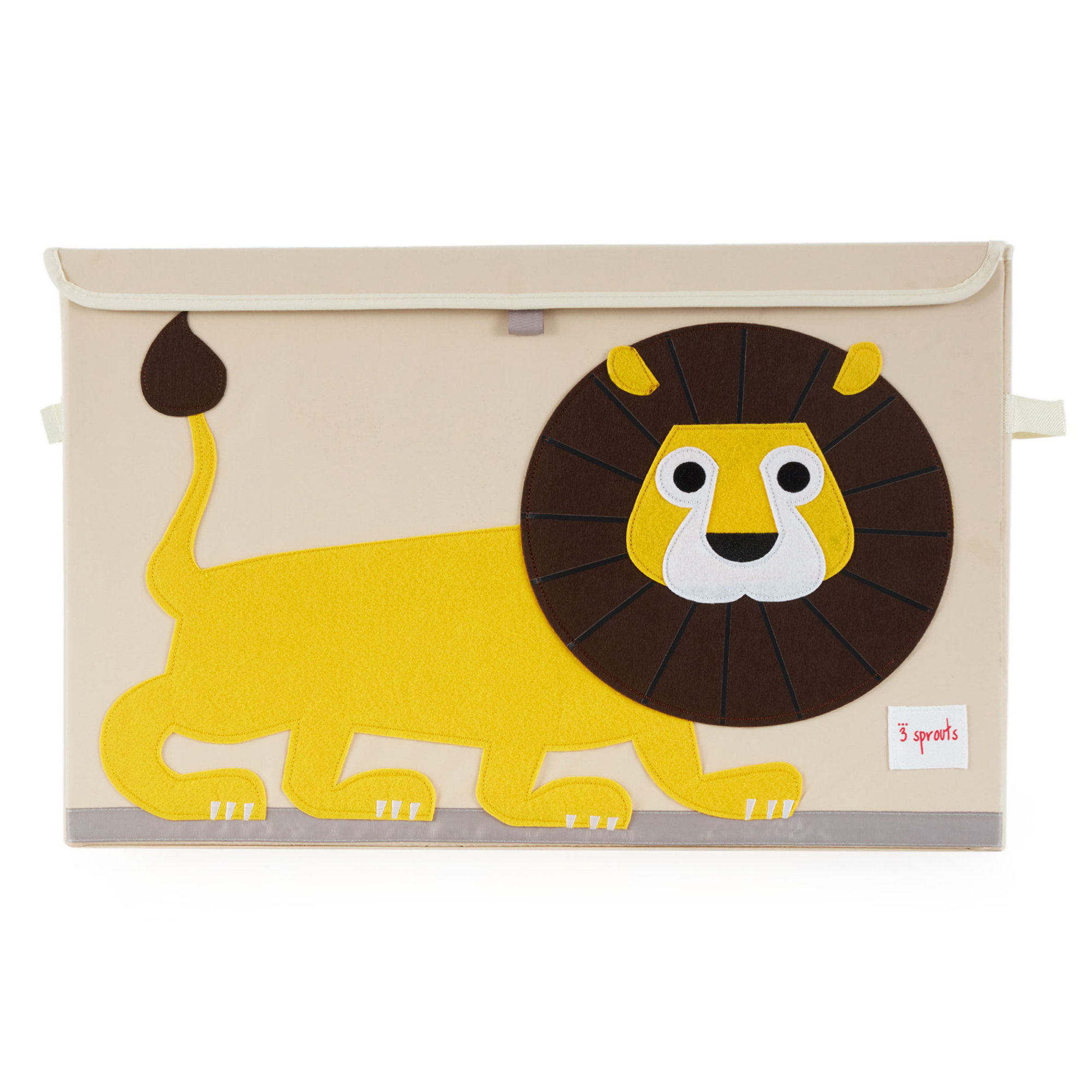 3 Sprouts Collapsible Toy Chest Storage Bin for Kid's Playroom, Lion ...