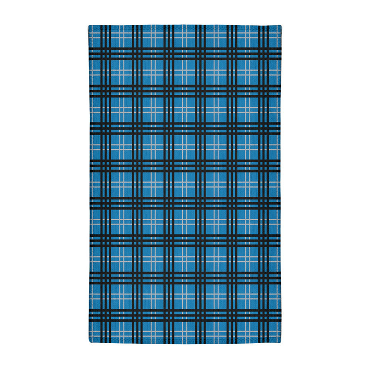 East Urban Home Plaid Blue Area Rug | Wayfair