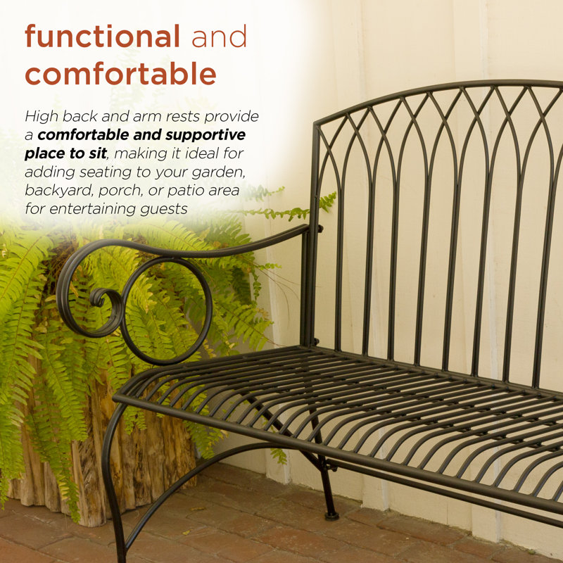 Red Barrel Studio® Metal Outdoor Bench & Reviews | Wayfair