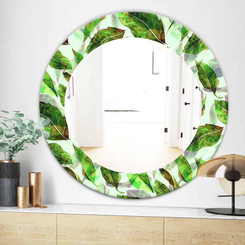 East Urban Home Tropical Mood Foliage 10 Wall Mirror | Wayfair