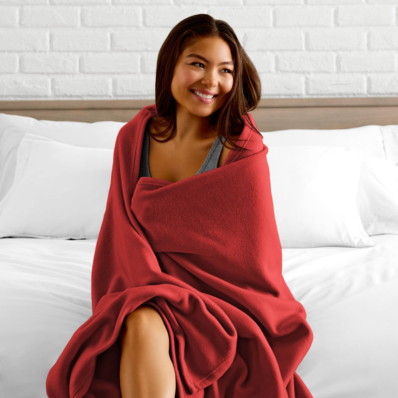 Bare Home Lightweight Polar Fleece Blanket & Reviews | Wayfair