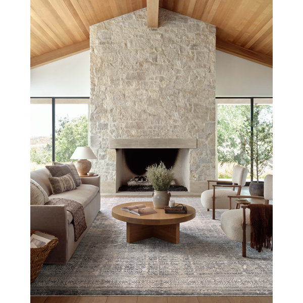 Amber Lewis x Loloi Alie Sky / Stone Area Rug & Reviews | Wayfair