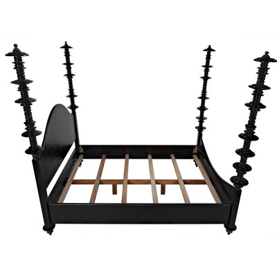 Noir Ferret Solid Wood Bed | Wayfair