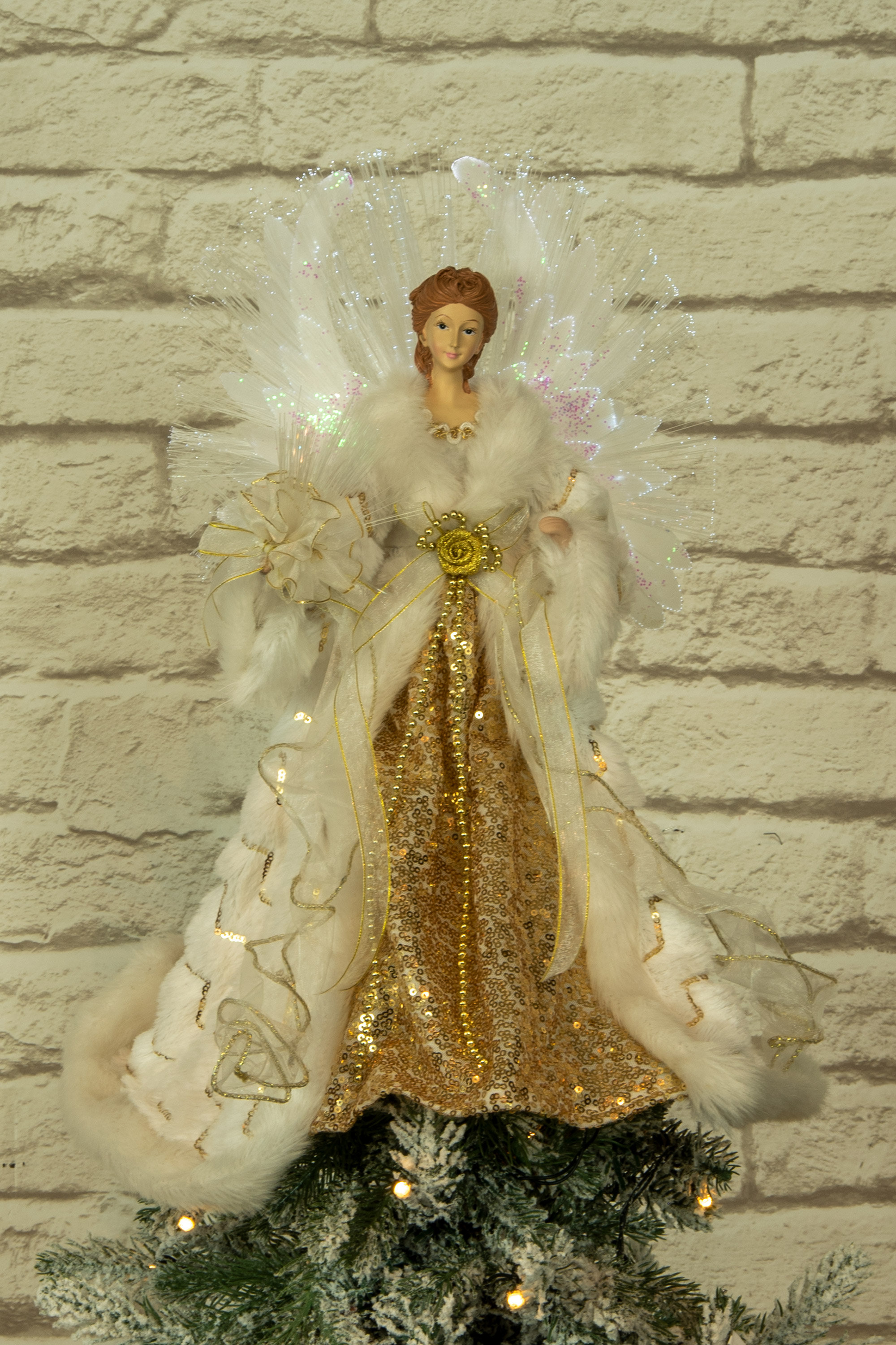 JJ's Holiday Gifts Ltd. Angel with Bouquet Tree Topper | Wayfair