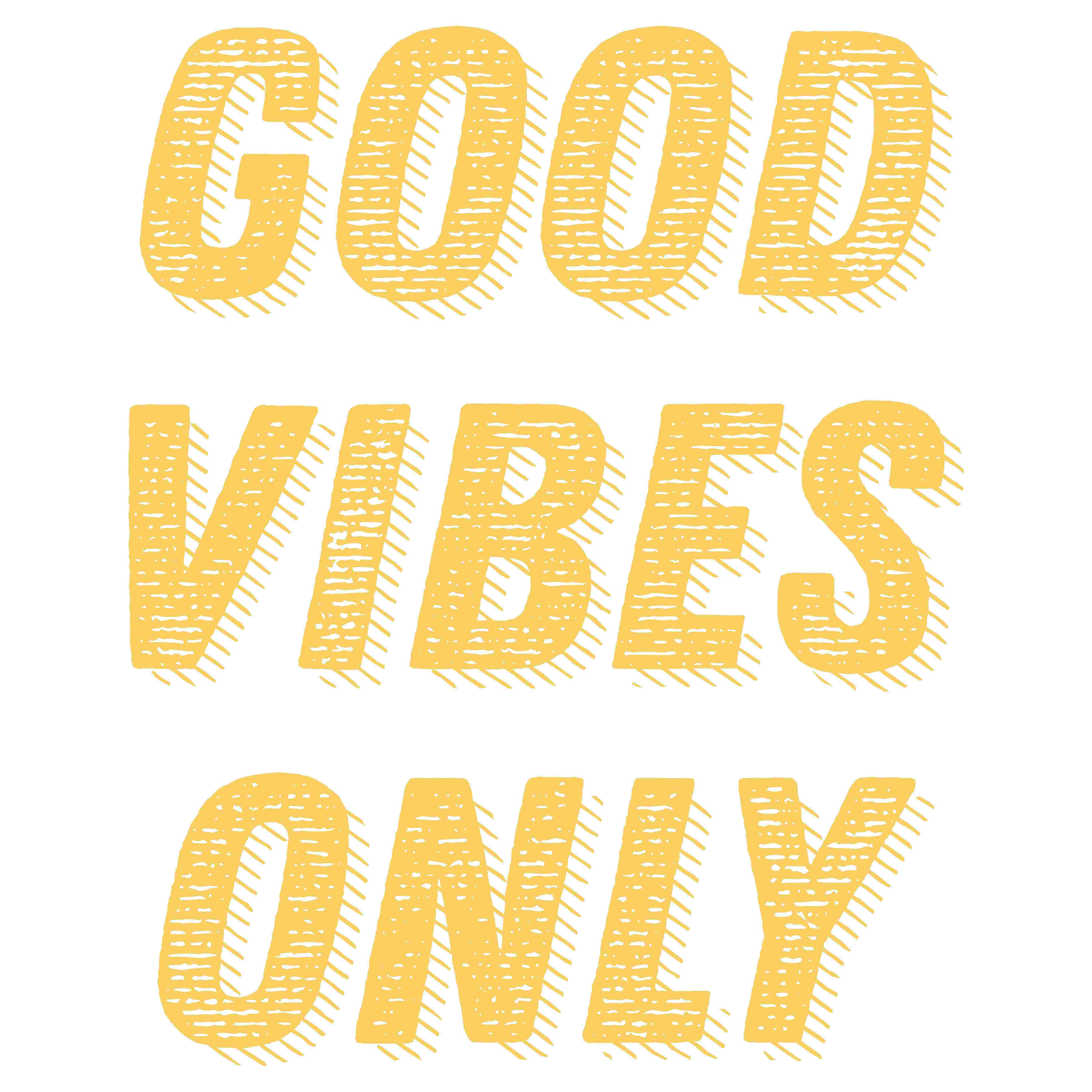Trinx Good Vibes Only Bold Typograph - Wrapped Canvas Textual Art | Wayfair