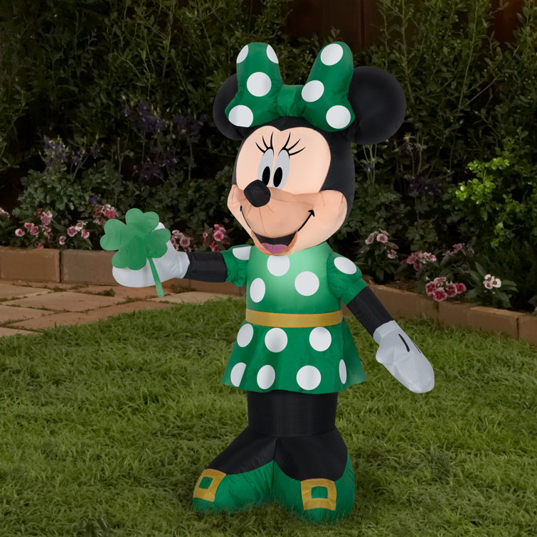 Gemmy Industries Airblown St. Patrick's Day Minnie Mouse Disney ...