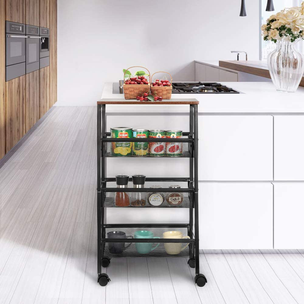 Haitral Rustic Storage Cart & Reviews | Wayfair